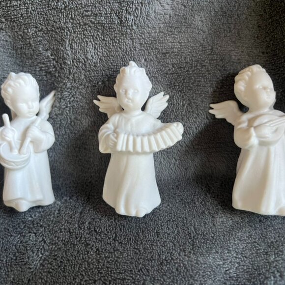 Hummel | Holiday | Vintage Goebel Porcelain White Angel Cherubs Set Of ...